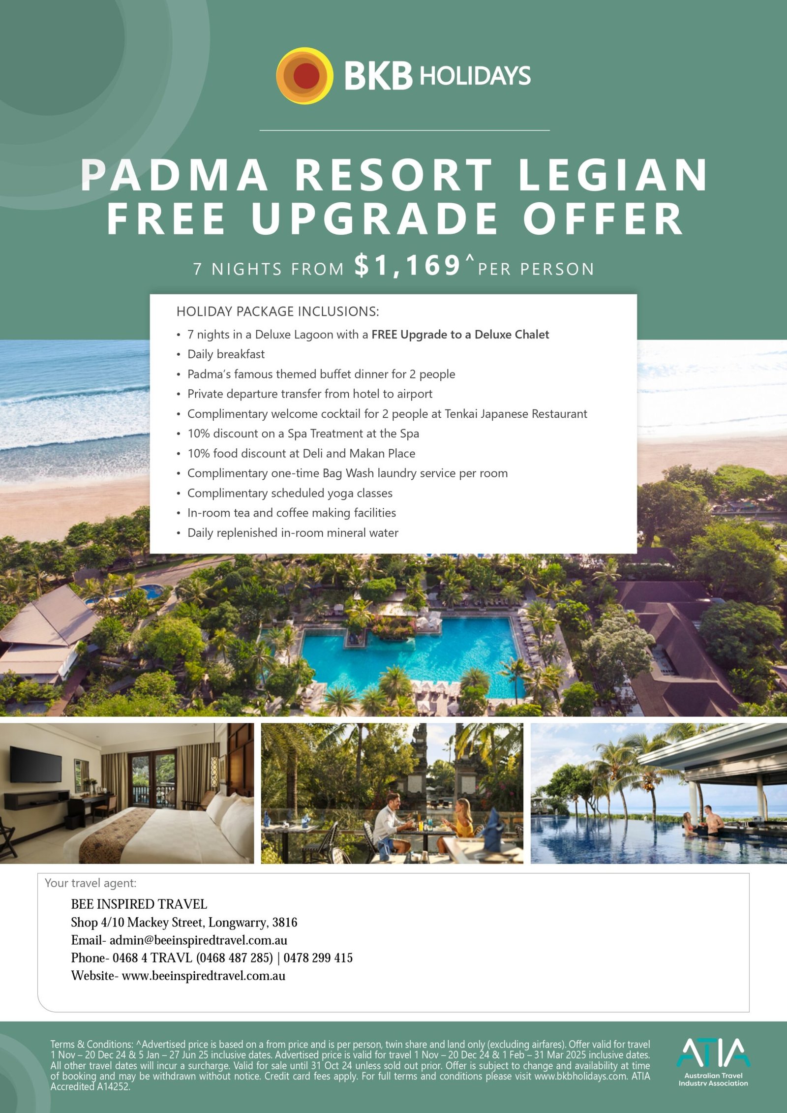 Padma Resort Legian- Free Room Upgrade - Bee Inspired Travel